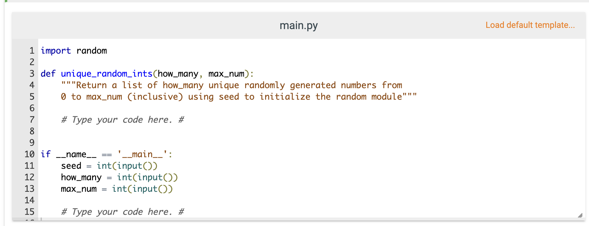 Solved Given Integer Inputs Seed Howmany And Maxnum 
