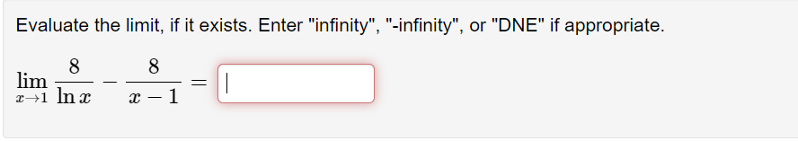Solved Evaluate the limit, ﻿if it exists. Enter "infinity", | Chegg.com