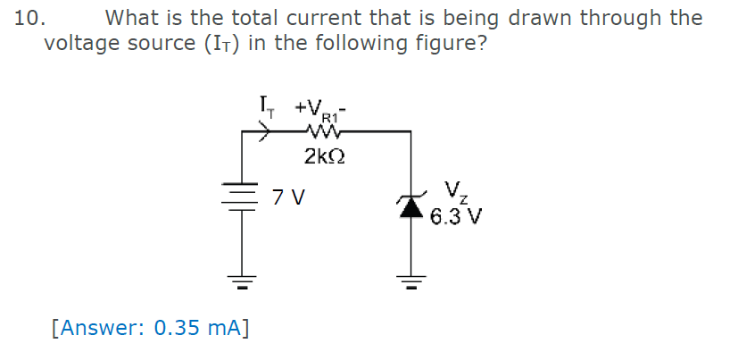 Solved 10. What is the total current that is being drawn | Chegg.com