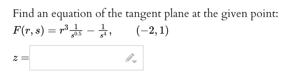 Solved Find an equation of the tangent plane at the given | Chegg.com