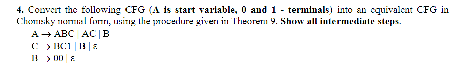 Solved Convert the following CFG ( A ﻿is start variable, 0 | Chegg.com