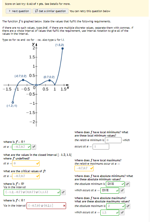 Solved Please help with answers that are not correct with x | Chegg.com