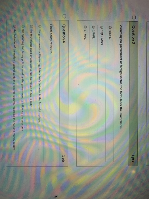 Solved DQuestion 3 1 pts Assuming no government or foreign | Chegg.com Solved DQuestion 3 1 pts Assuming no government or foreign | Chegg.com