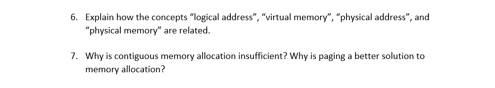 Solved 6. Explain how the concepts "logical | Chegg.com