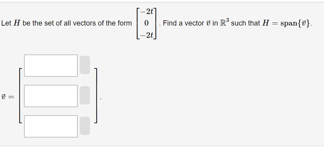 Solved Let H be the set of all vectors of the form | Chegg.com