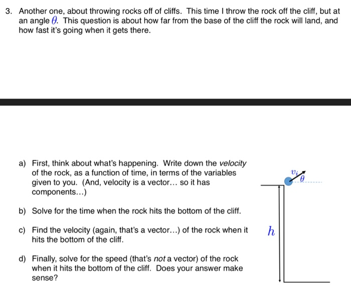 Solved Another one, about throwing rocks off of cliffs. This | Chegg.com