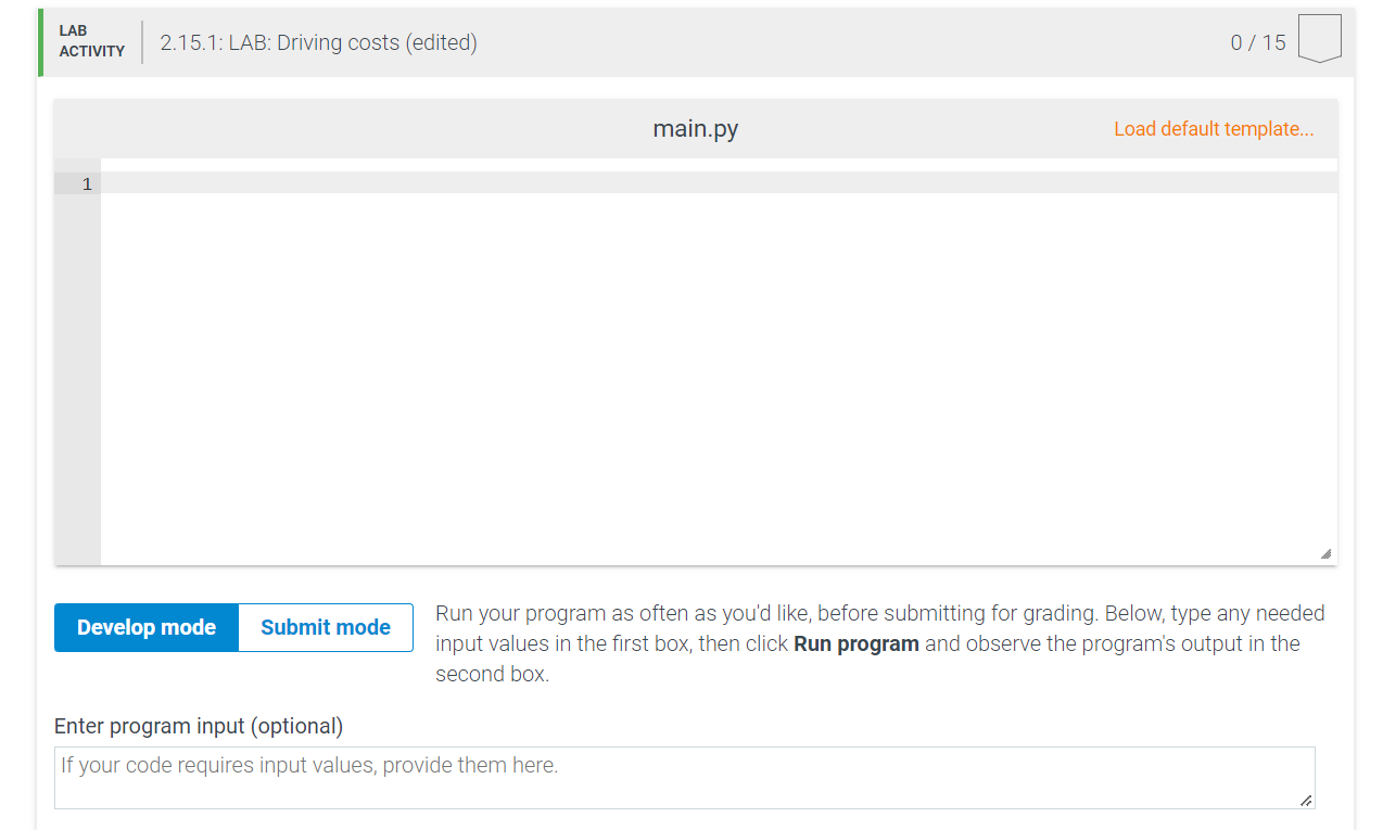Solved Driving is expensive. Write a program with a car's | Chegg.com