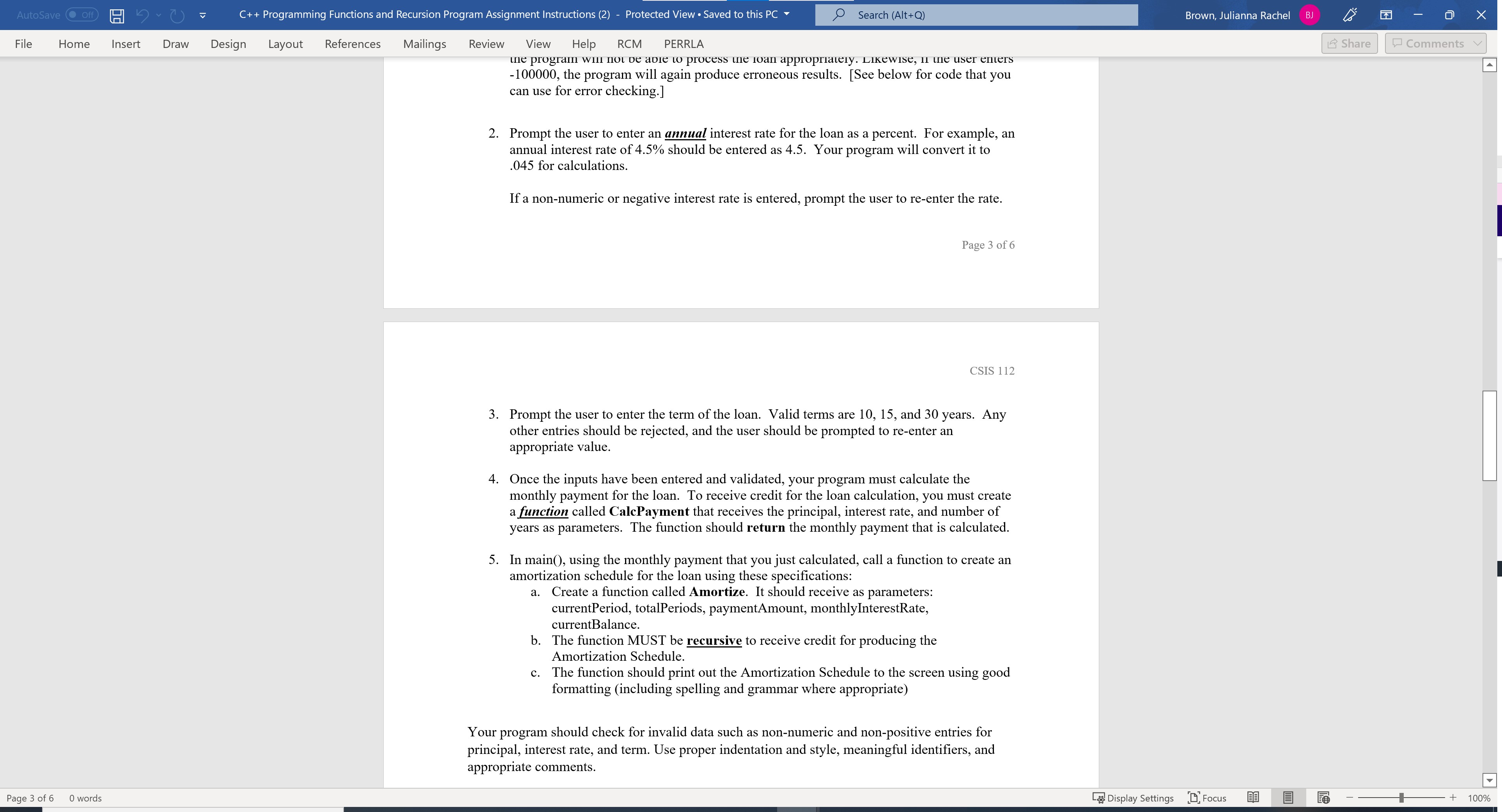 Solved I would like assistance with my coding C++ visual | Chegg.com