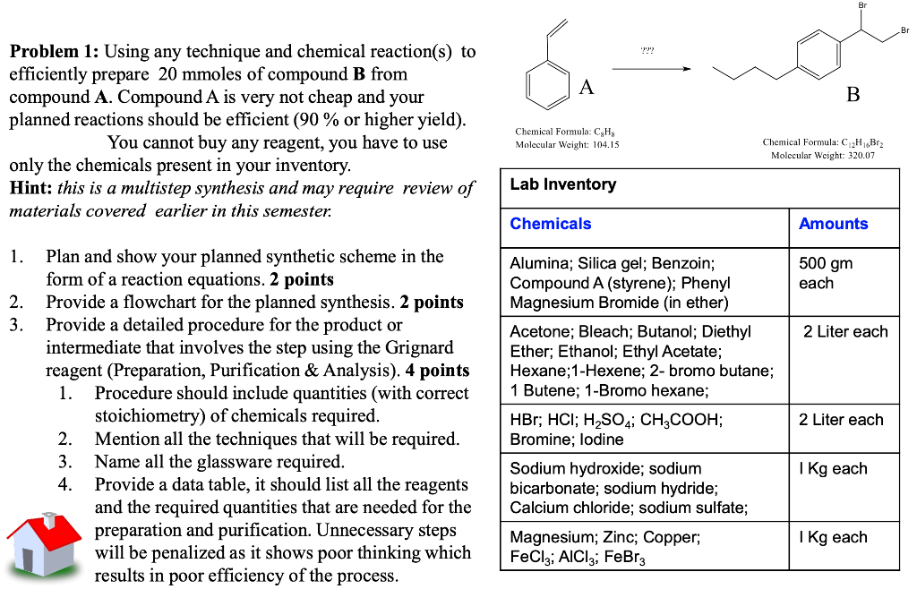 Solved Problem 1: Using any technique and chemical | Chegg.com