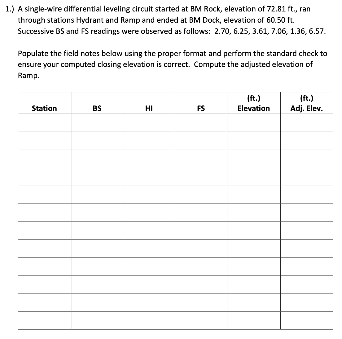 Solved A single-wire differential leveling circuit started | Chegg.com