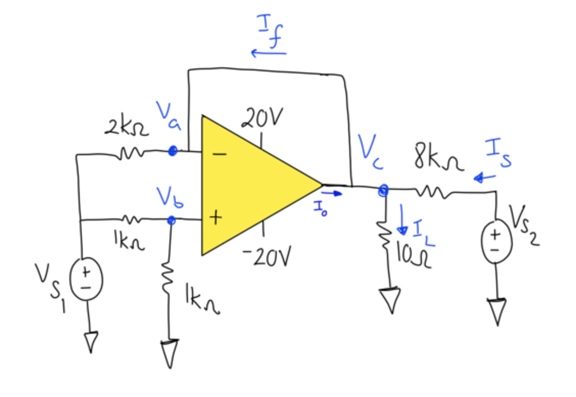 Solved Please calculate ,Va, ﻿Vb, ﻿Vc, ﻿Io, ﻿Is, ﻿If, ﻿IL | Chegg.com