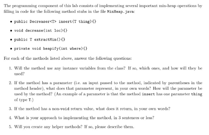 Solved The programming component of this lab consists of in | Chegg.com