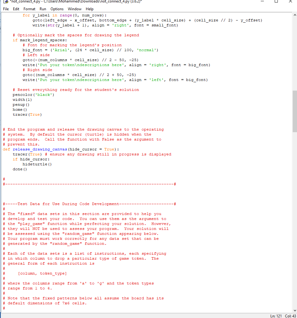 "not_connect_4.py - :\Users Mohammed | Chegg.com