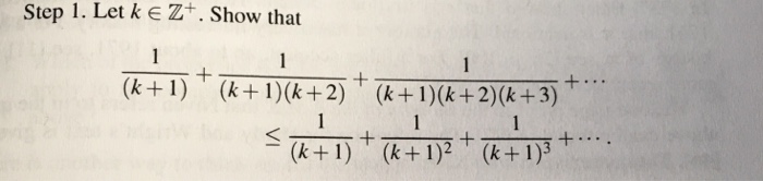Solved Step 1. Let kEZ+. Show that | Chegg.com