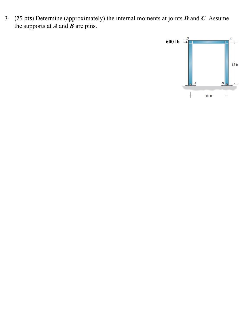 Solved 3- (25 pts) Determine (approximately) the internal | Chegg.com