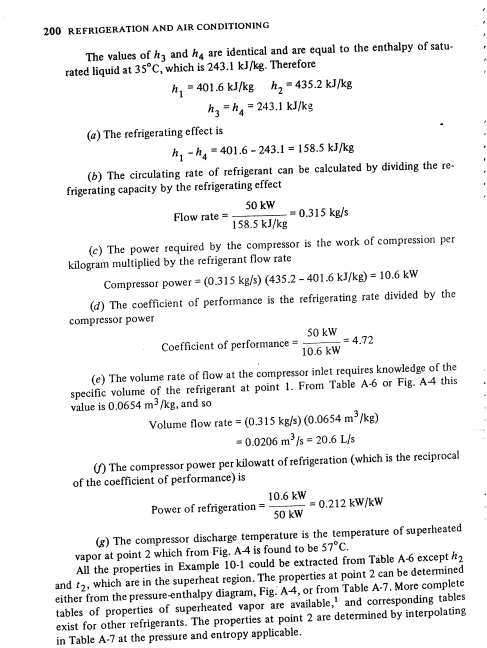 Example 10-1 A standard vapor-compression cycle | Chegg.com