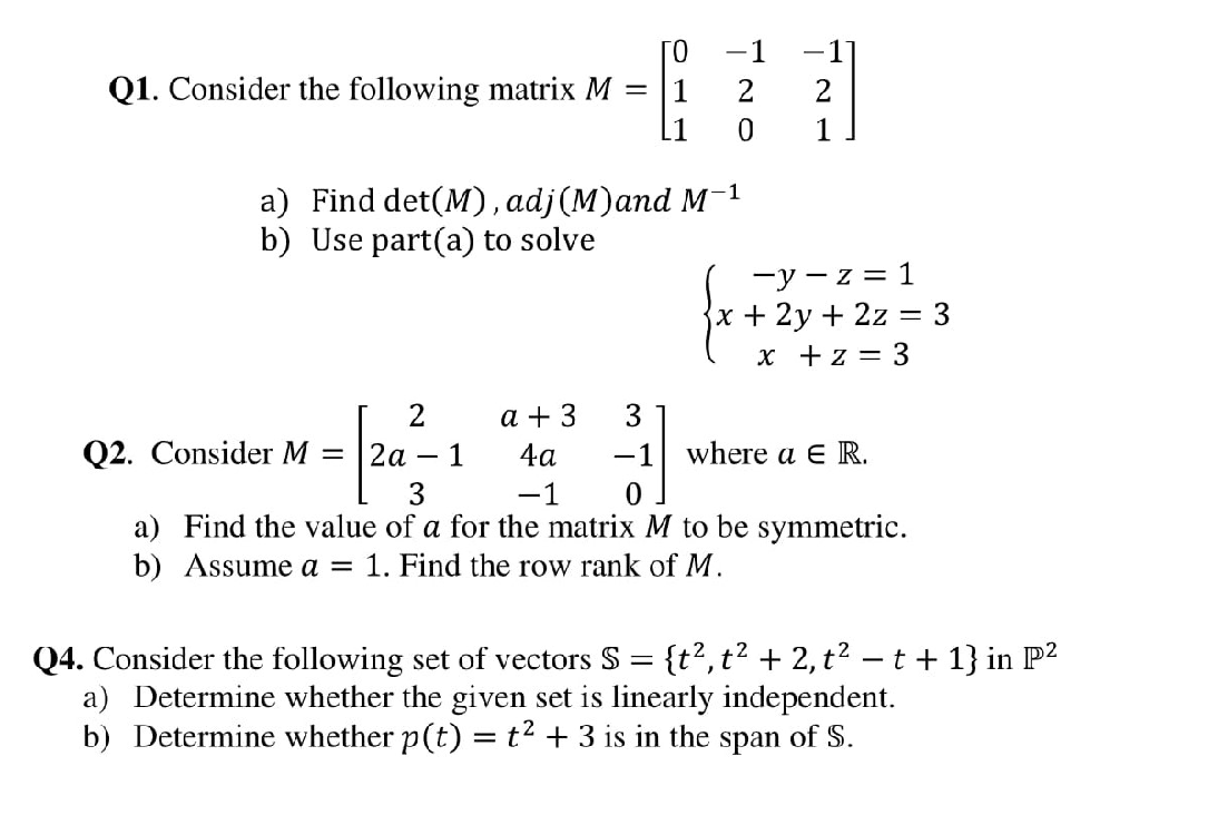 Solved Q5. Determine whether the following transformation | Chegg.com