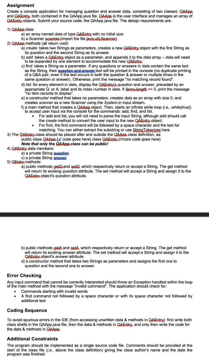 Solved Assignment Create a console application for managing | Chegg.com
