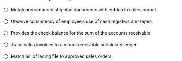 Solved Select from the option list provided the procedure | Chegg.com