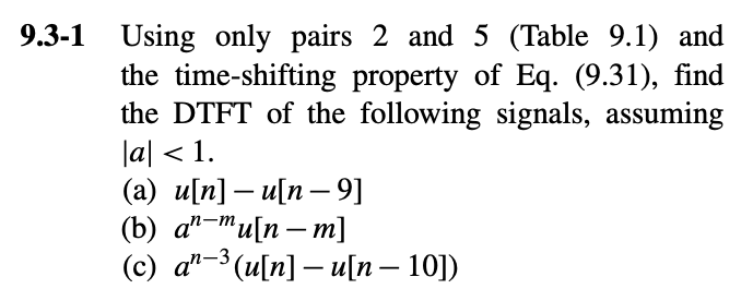 Solved .3-1 Using only pairs 2 and 5 (Table 9.1) and the | Chegg.com