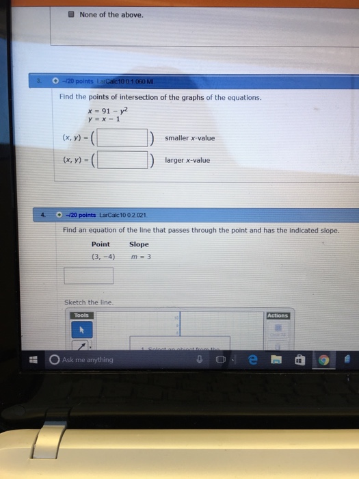 Solved Find the points of intersection of the graphs of the | Chegg.com