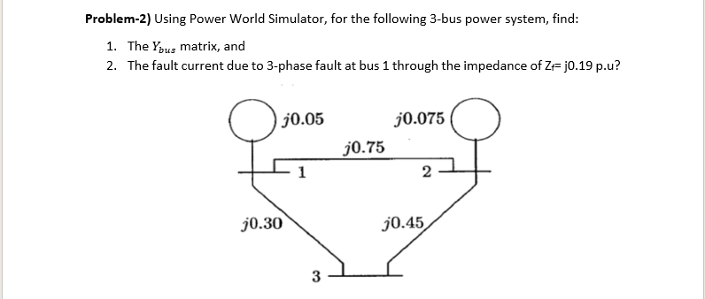 Solved Problem-2) Using Power World Simulator, for the | Chegg.com