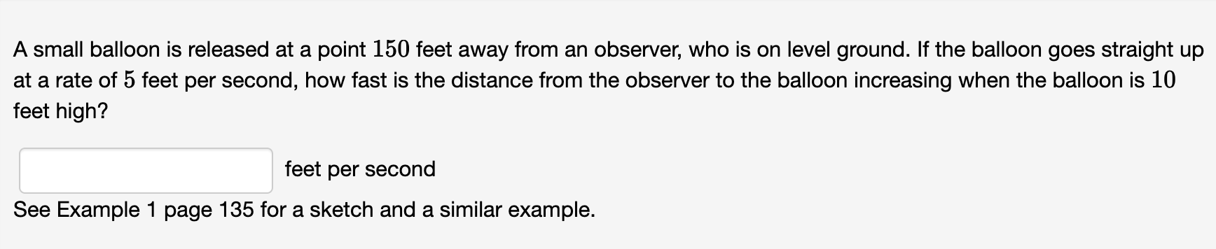 Solved A small balloon is released at a point 150 feet away | Chegg.com
