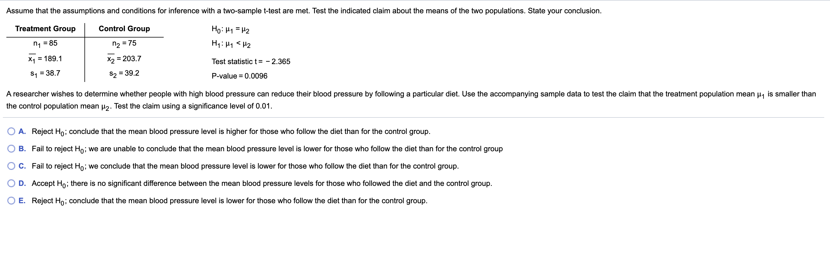 Solved Assume that the assumptions and conditions for | Chegg.com