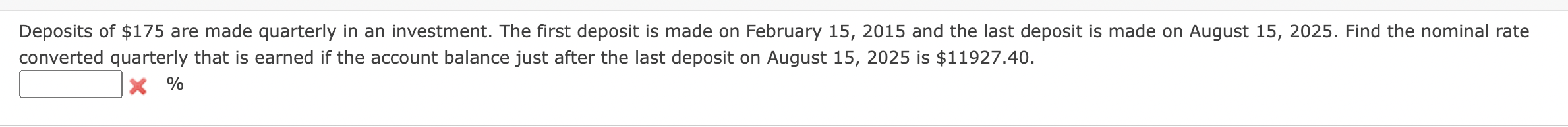 converted quarterly that is earned if the account | Chegg.com