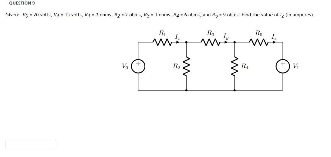 Solved iven: V0=15 volts, V1=30 volts, V2=60 volts, R1=7 | Chegg.com