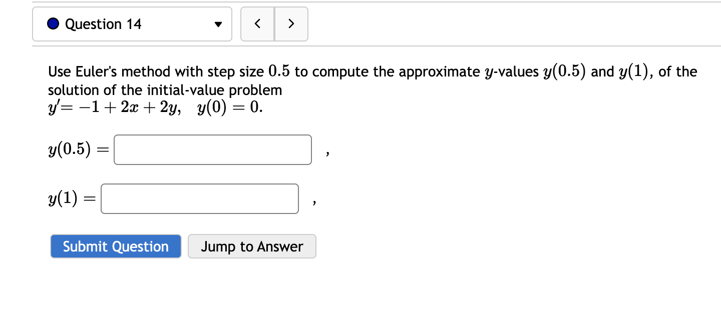 Solved Use Euler's method with step size 0.5 to compute the | Chegg.com