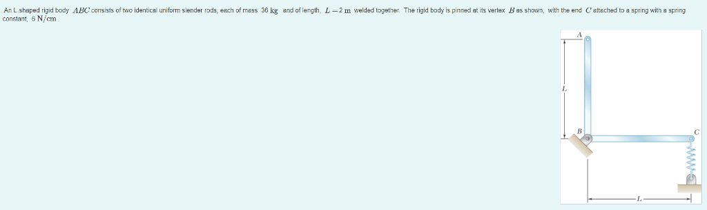 Solved An L shaped rigid body ABC consists of two identical | Chegg.com