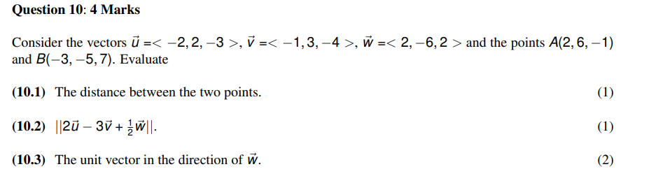 Solved Consider the vectors | Chegg.com
