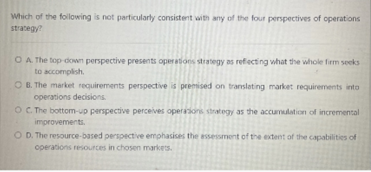Solved Which of the following is not particularly consistent | Chegg.com