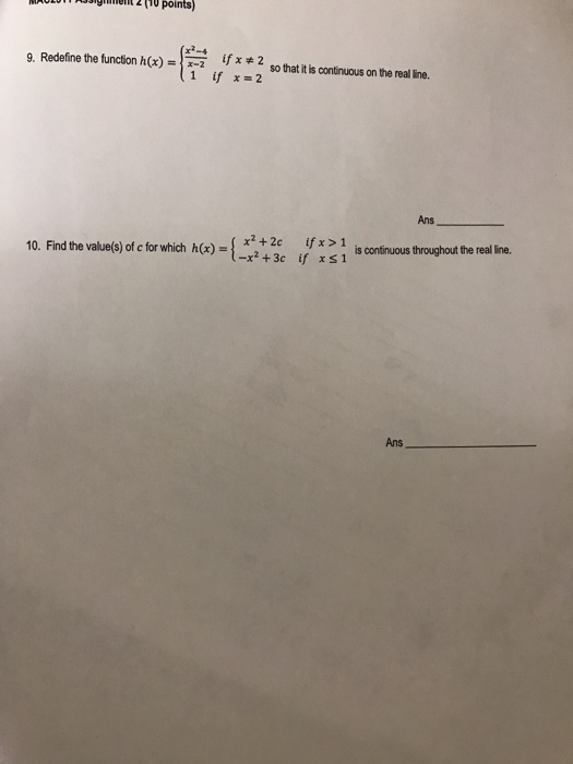 Solved Redefine the function h(x) = {x^2 - 4/x - 2 if x | Chegg.com