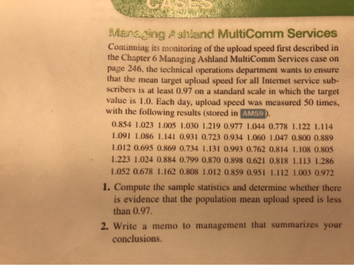 Solved BManaging Ashiand MultiComm Services Continuing its | Chegg.com