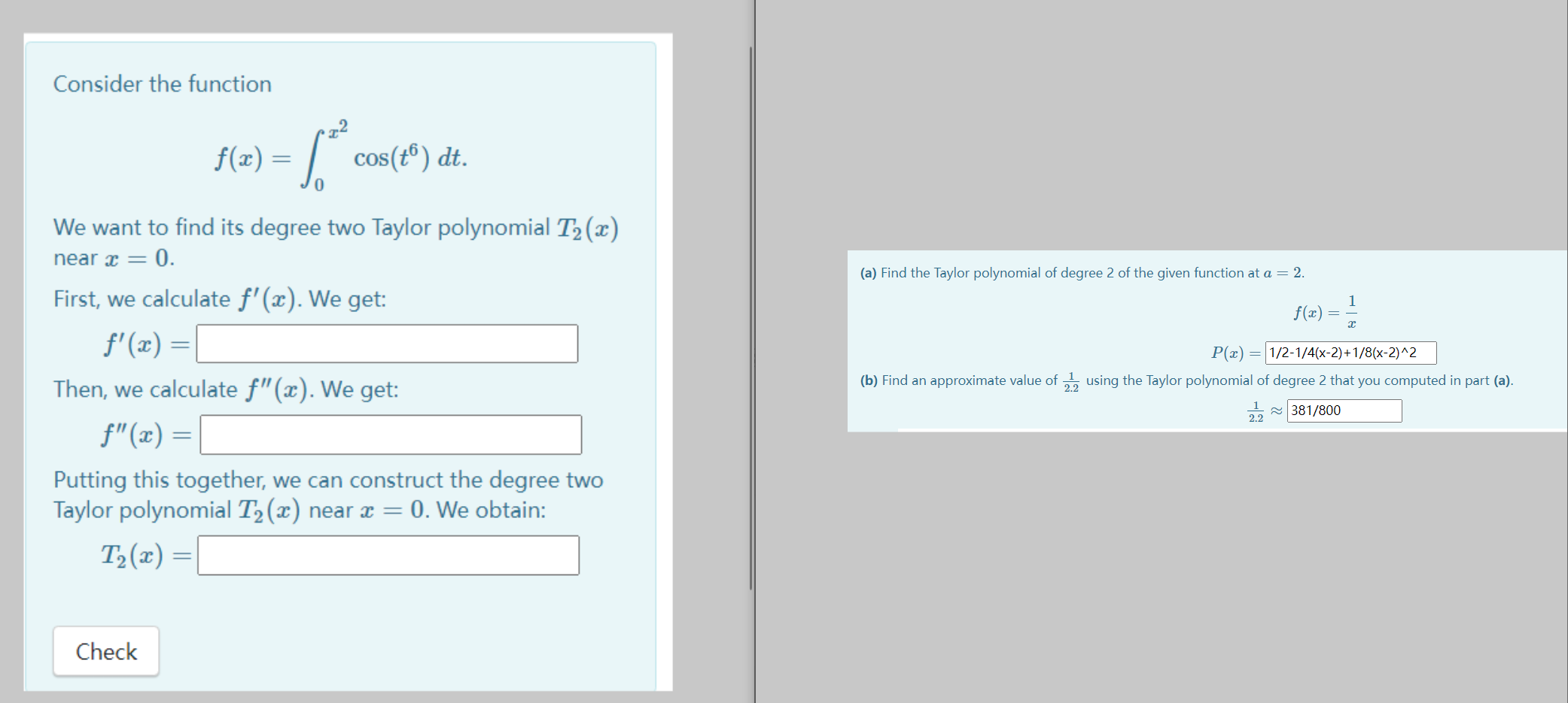 Solved Consider the function 22 f(x) = [ cos(“) dt. (a) Find | Chegg.com