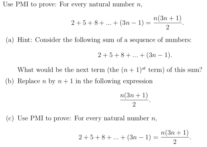 Solved Use PMI to prove: For every natural number n, n | Chegg.com