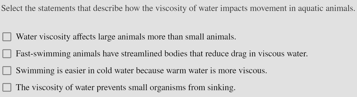 Solved Select the statements that describe how the viscosity | Chegg.com