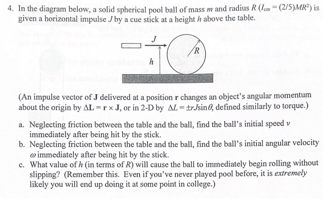 [Solved]: 4. In the diagram below, a solid spherical pool