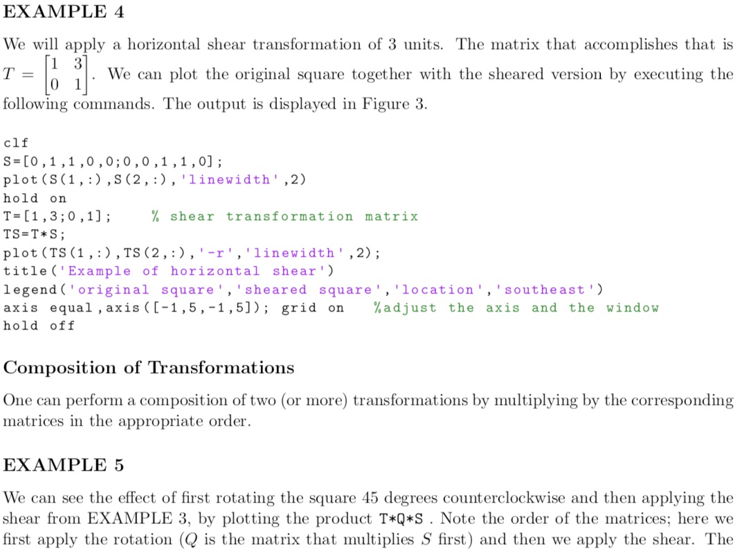 Solved EXAMPLE 4 3 We will apply a horizontal shear | Chegg.com