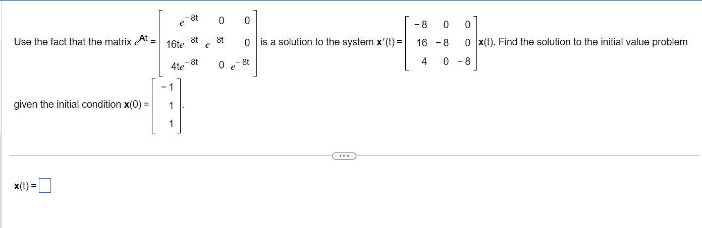 Solved Use the fact that the matrix | Chegg.com