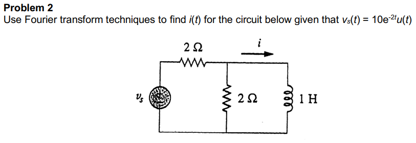 Solved Problem 2 Use Fourier transform techniques to find | Chegg.com