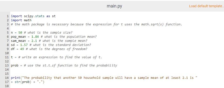 Solved The United States Census Bureau determined that the | Chegg.com
