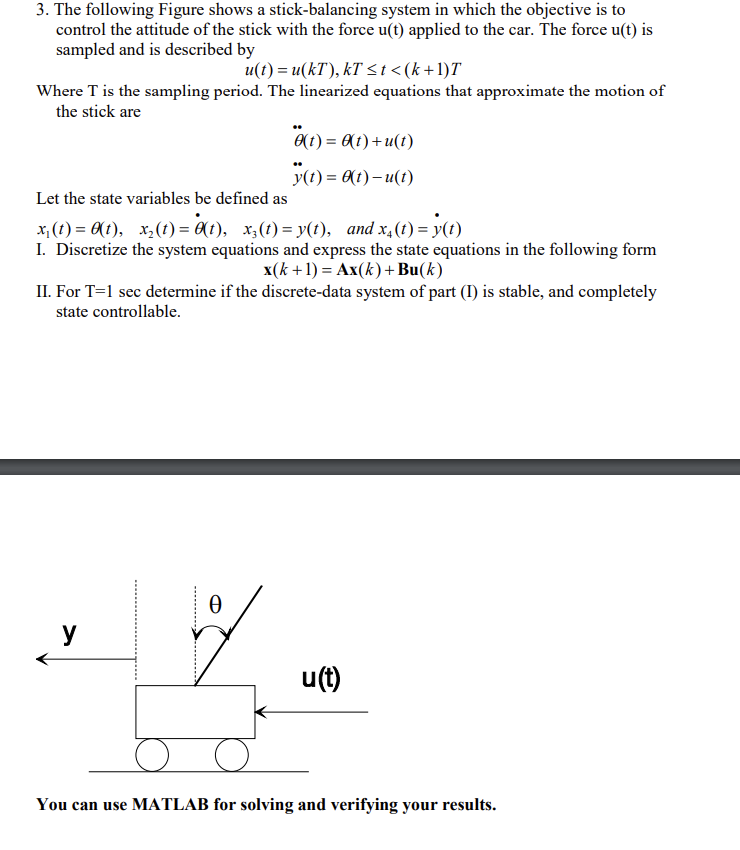 3. The following Figure shows a stick-balancing | Chegg.com