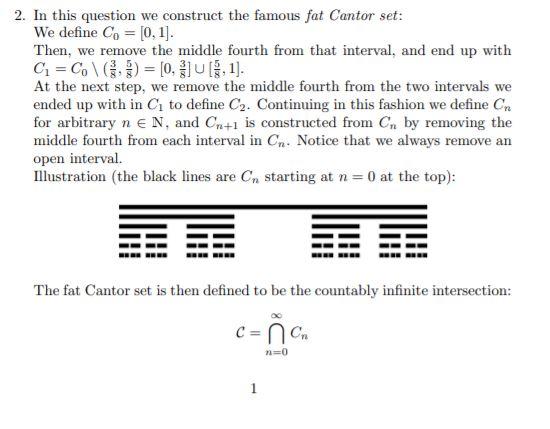 Solved 2. In this question we construct the famous fat | Chegg.com