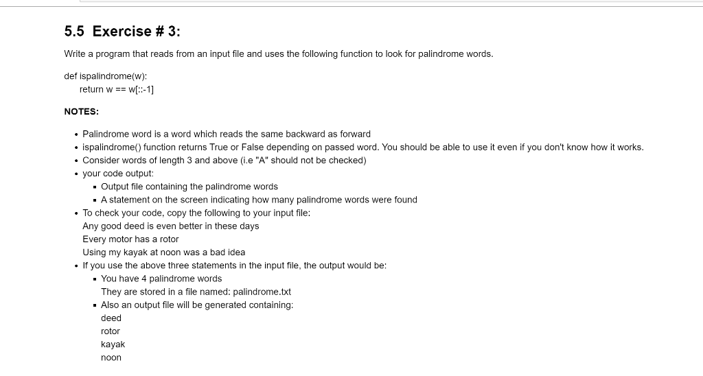 Solved 55 Exercise 3 Write A Program That Reads From An 