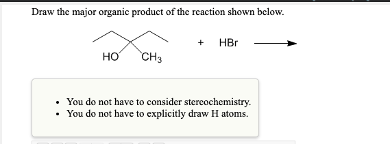 Solved Draw the major organic product of the reaction shown | Chegg.com