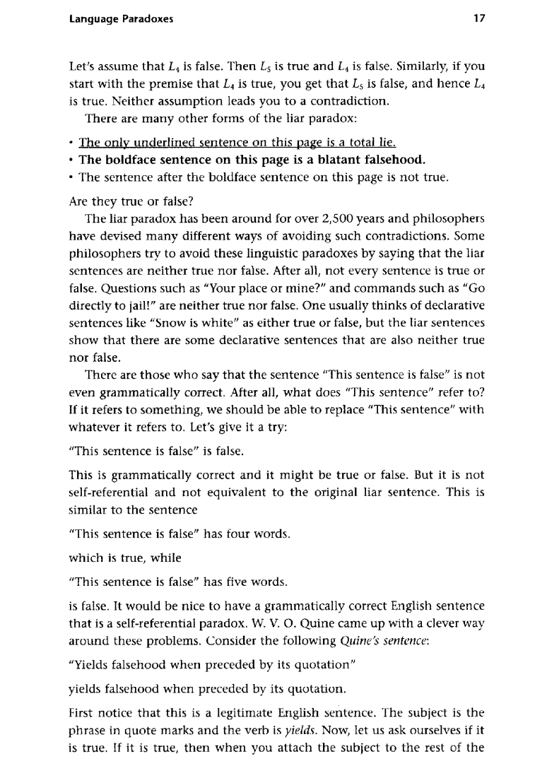 In the Liar Paradox on P. 16 there is this | Chegg.com