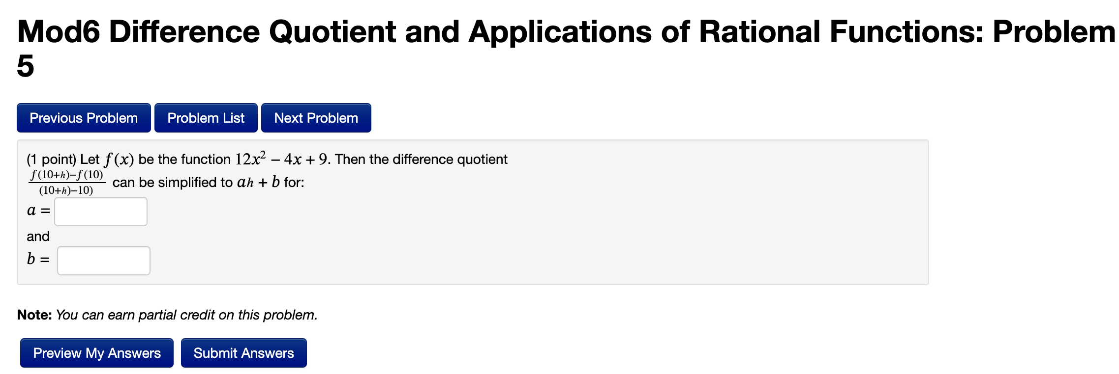 Solved Mod6 Difference Quotient and Applications of Rational | Chegg.com